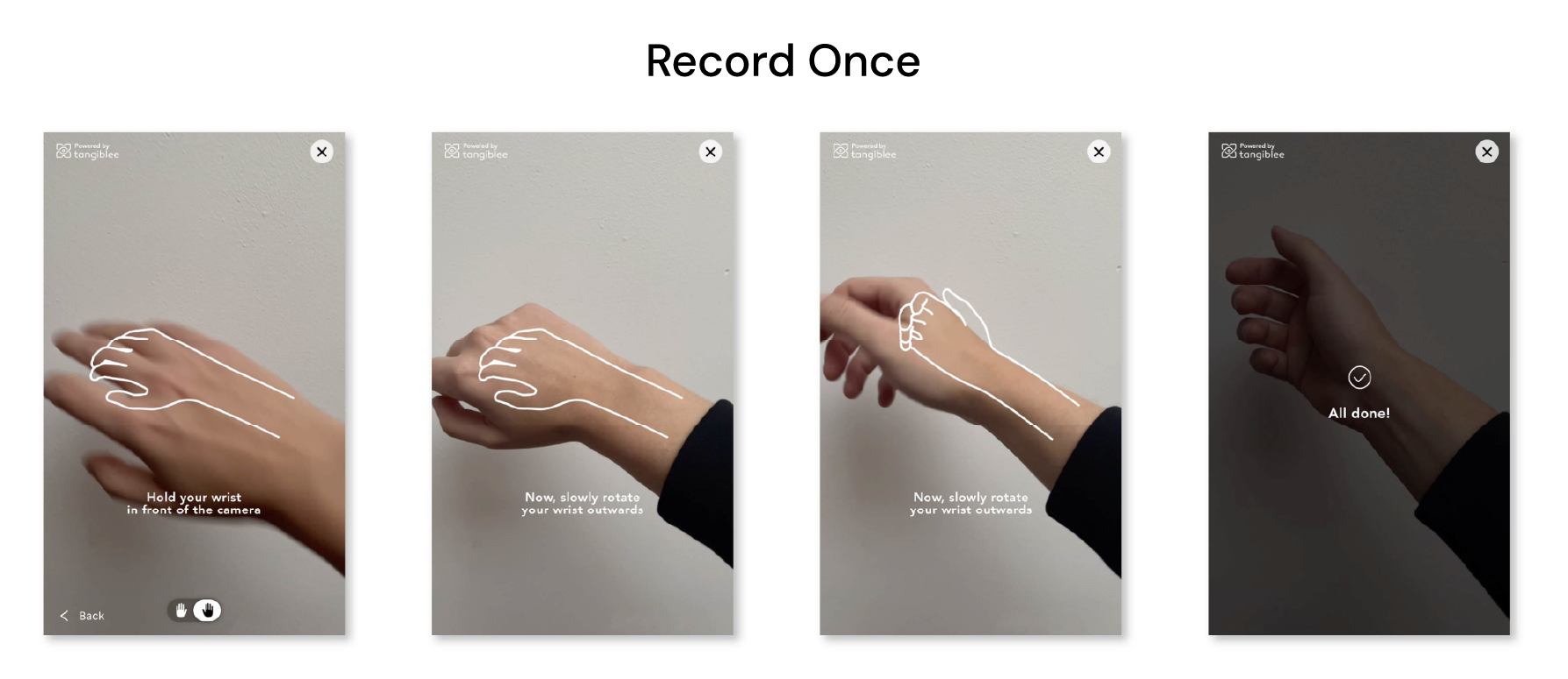 Discover Tangiblee’s Record Once, Try On All virtual try-on for jewelry and watches.